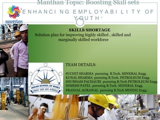 Presentation for Manthan. | PPTX | College Education | Education