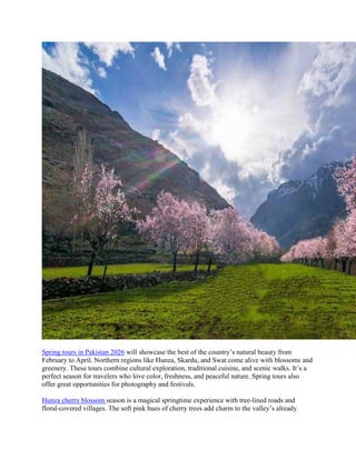 Hunza blossom tour. Hunza Cherry Blossom | PDF