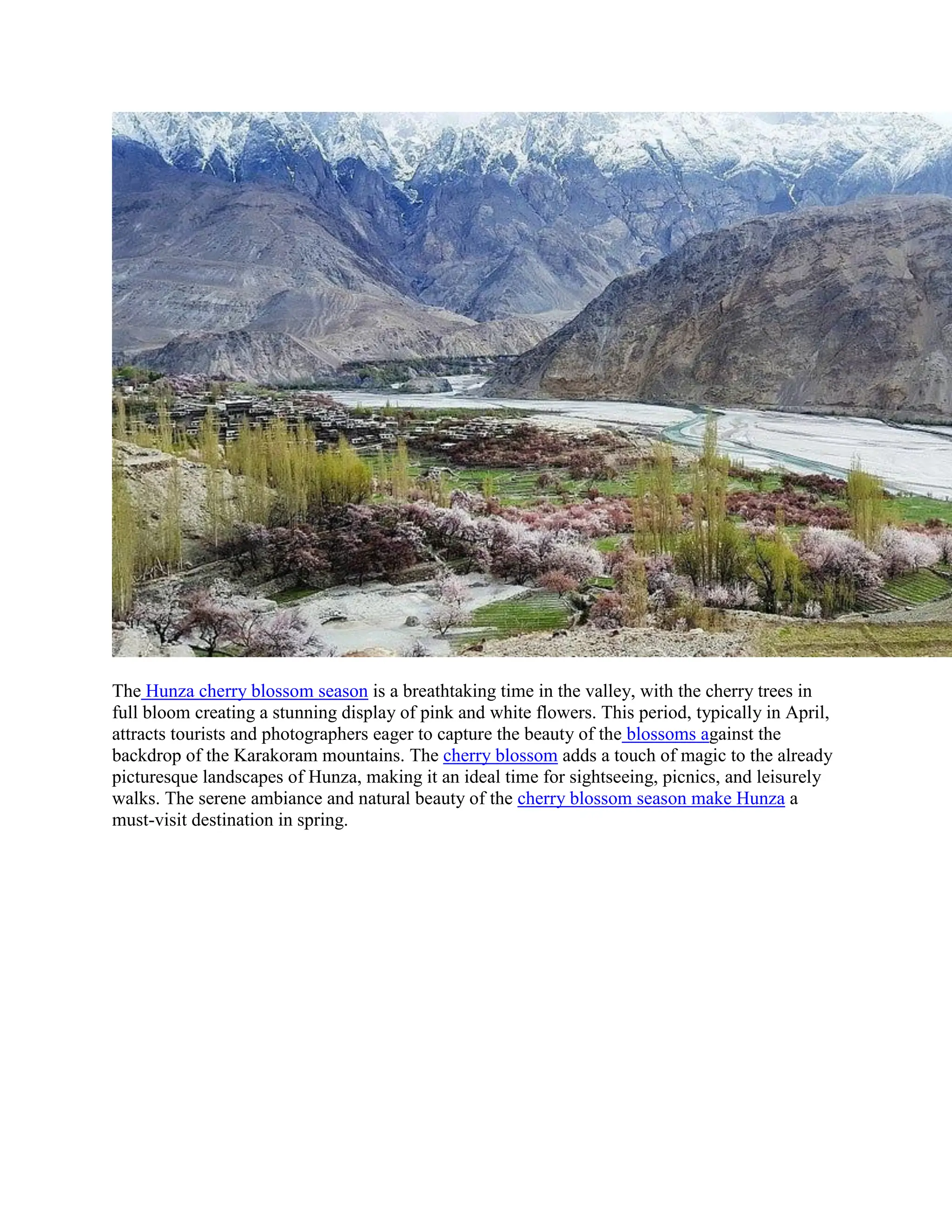 Hunza Blossom Tour. Hunza Cherry Blossom | PDF