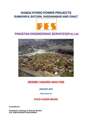 Hunza Hydro Power Projects Seismic Hazard Analysis | PDF
