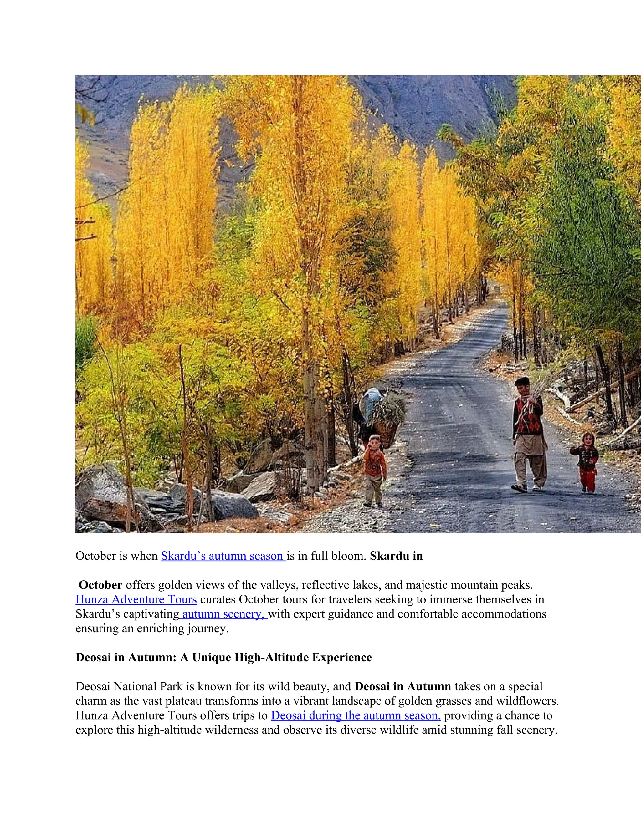 Hunza Autumn Tour. Hunza Autumn Tour 2025 | DOCX