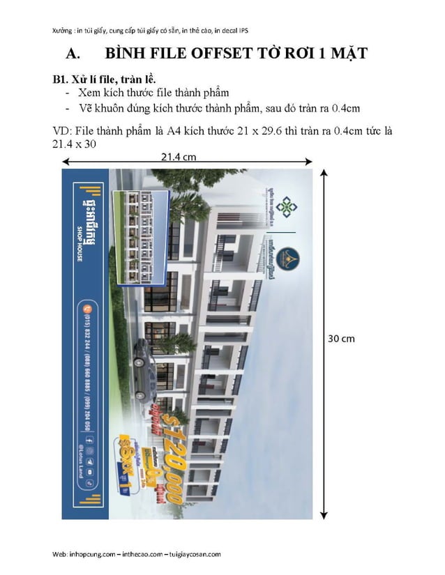Hướng dẫn bình file offset 1 mặt | PDF
