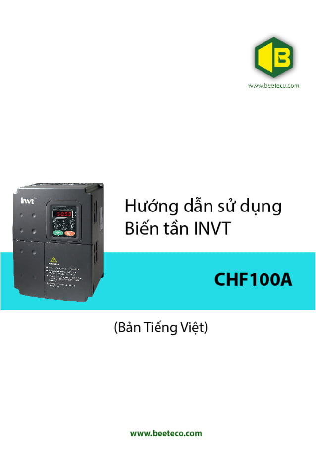 Hướng dẫn sử dụng biến tần INVT CHF100A - Bản Tiếng Việt | PDF