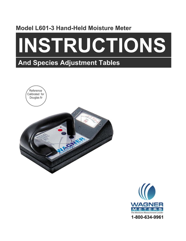 Hướng dẫn sử dụng máy đo độ ẩm gỗ Wagner L601-3 | PDF
