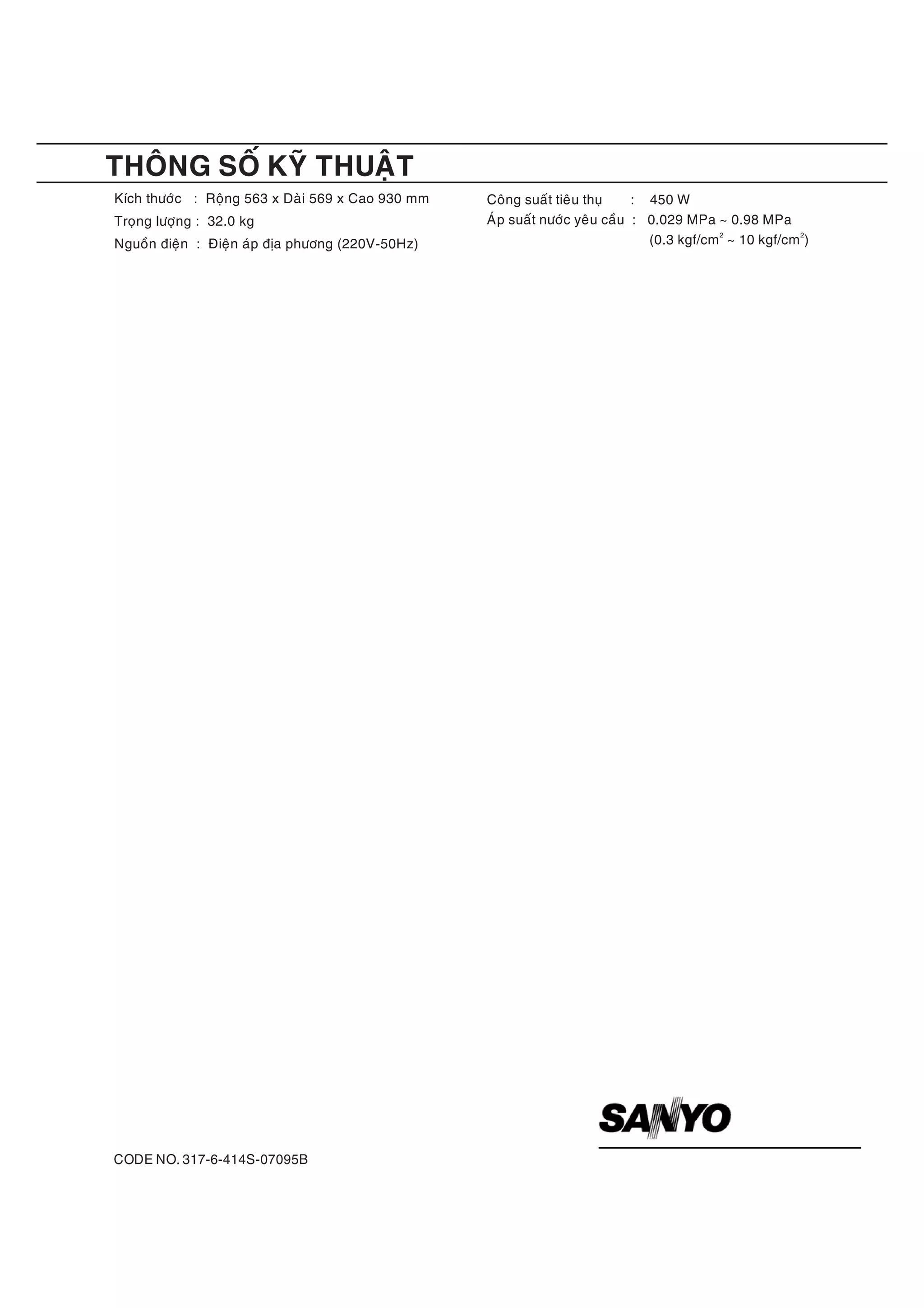 Huong dan-su-dung-may-giat-sanyo-asw-f72vt | PDF