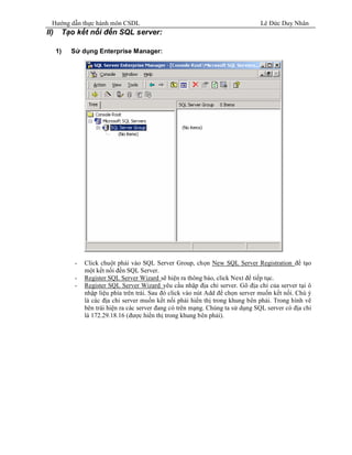 Huong Dan Su Dung Sql Server | PDF