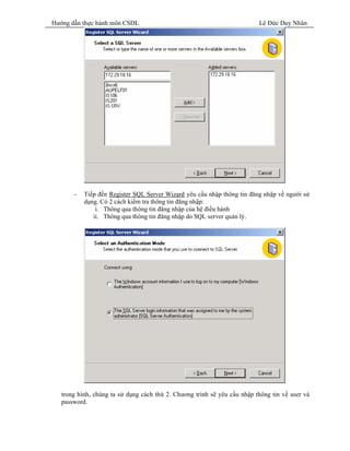Huong Dan Su Dung Sql Server | PDF