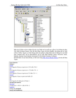 Huong Dan Su Dung Sql Server | PDF