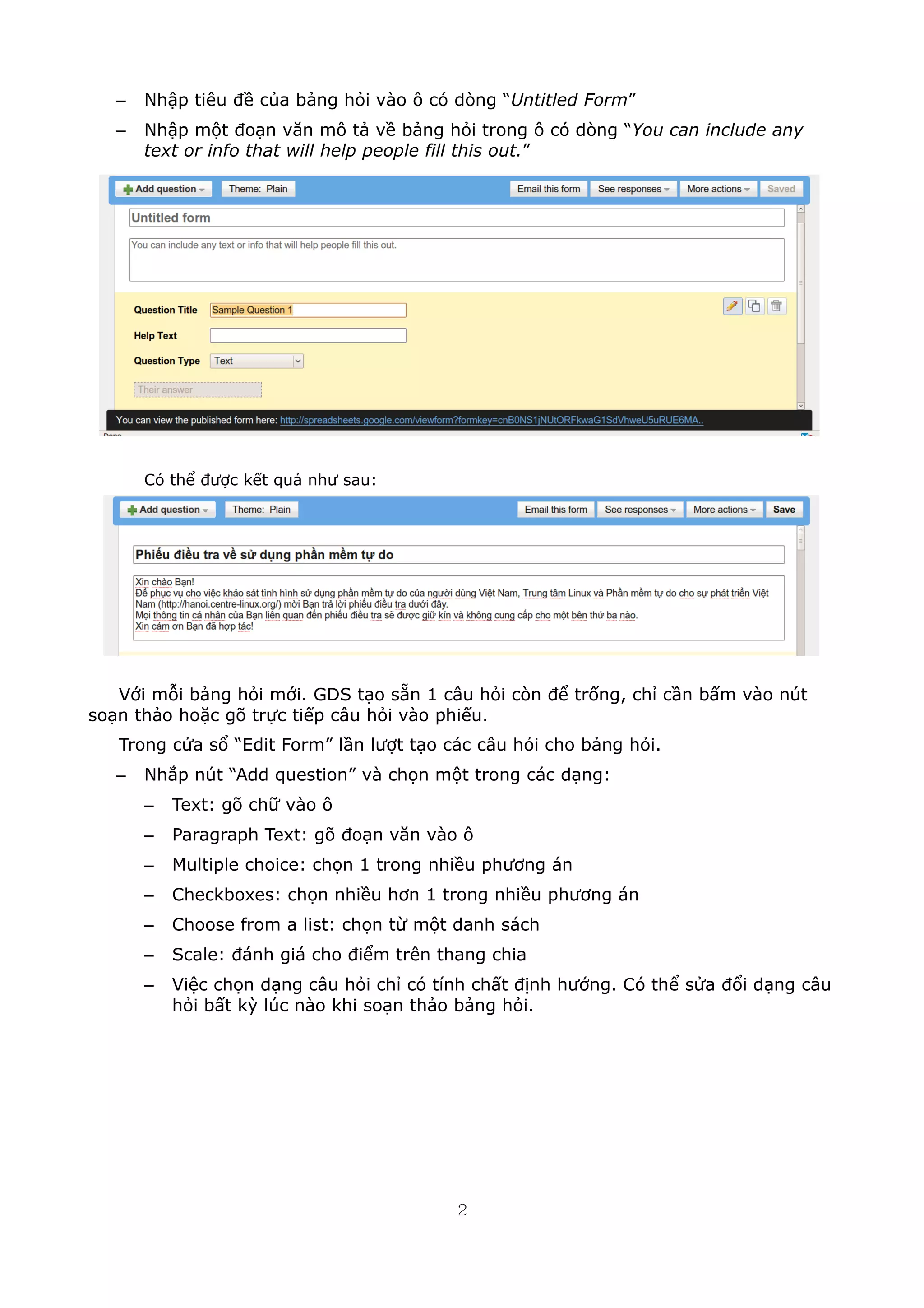 Huong dan su dung googledoc | PDF