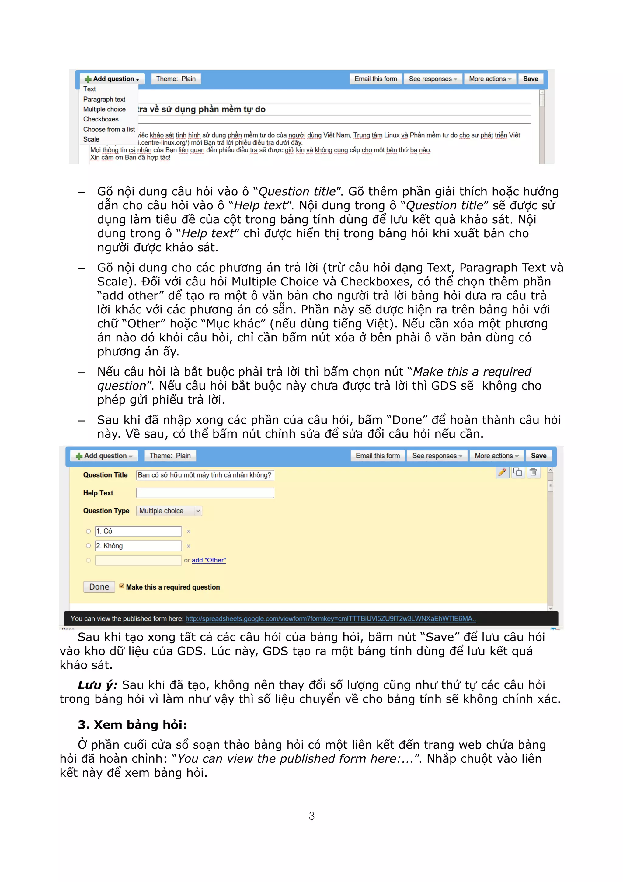 Huong dan su dung googledoc | PDF