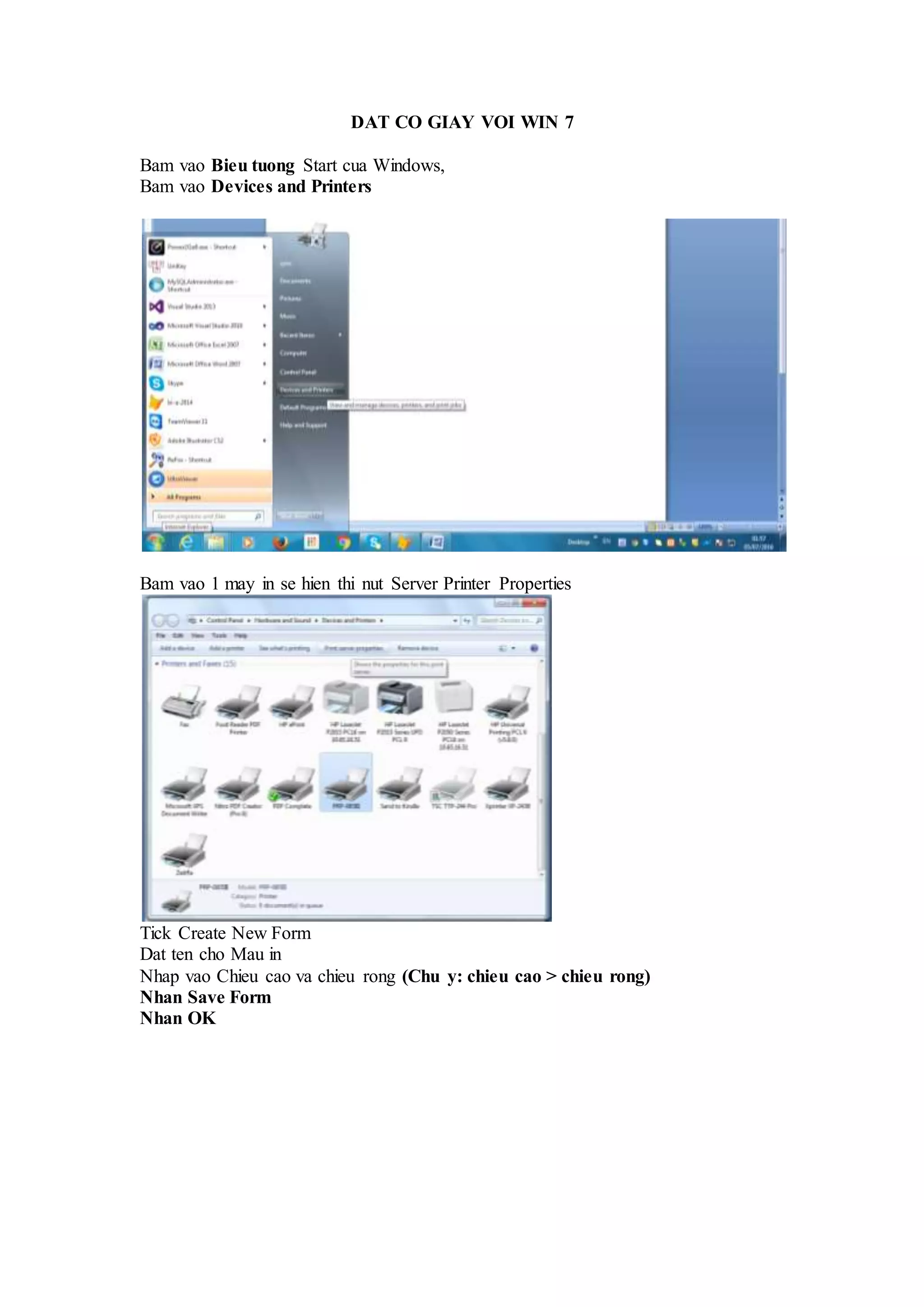 Huong dan dat co giay-win7 | PDF