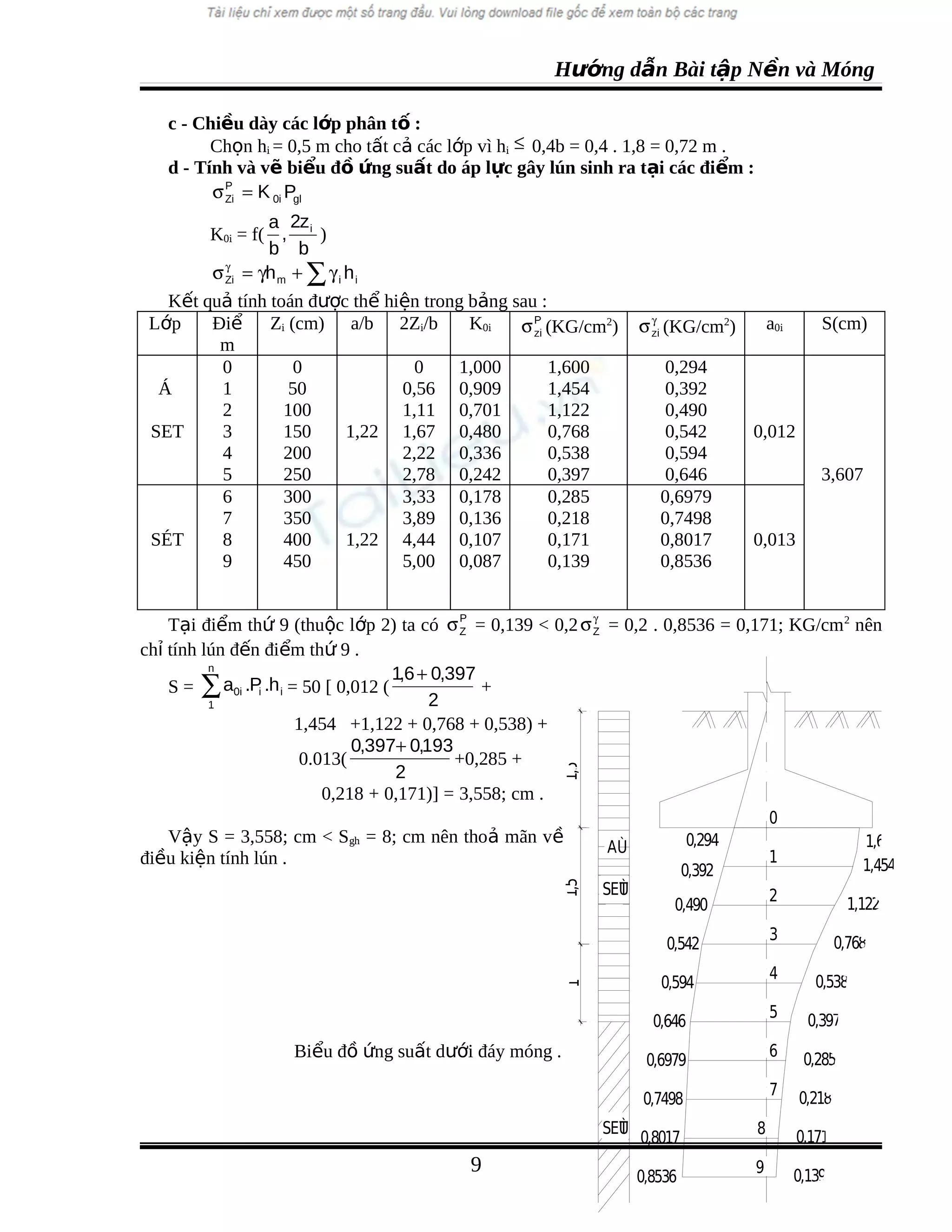 Huong dan bai tap nen mong | PDF