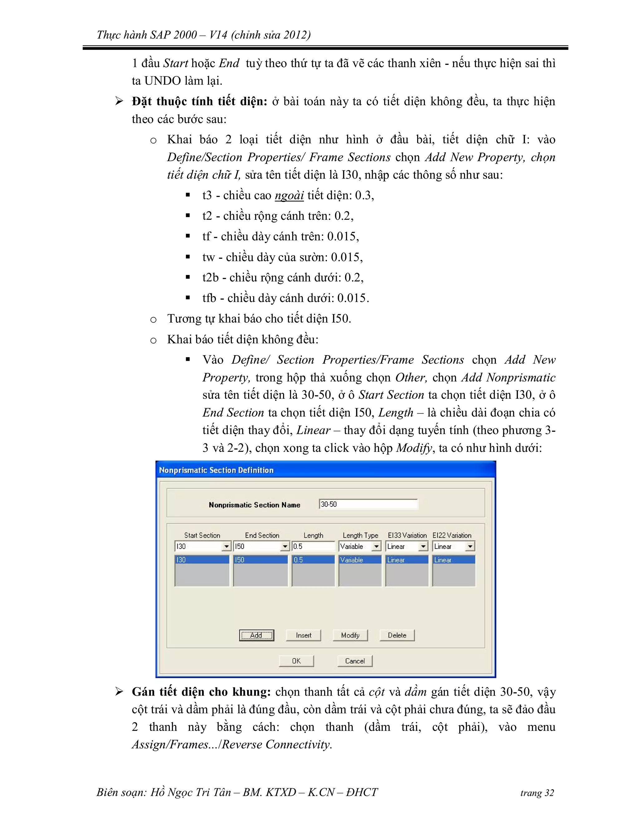 Huong dan cac bai tap mau sap2000 v14 | PDF