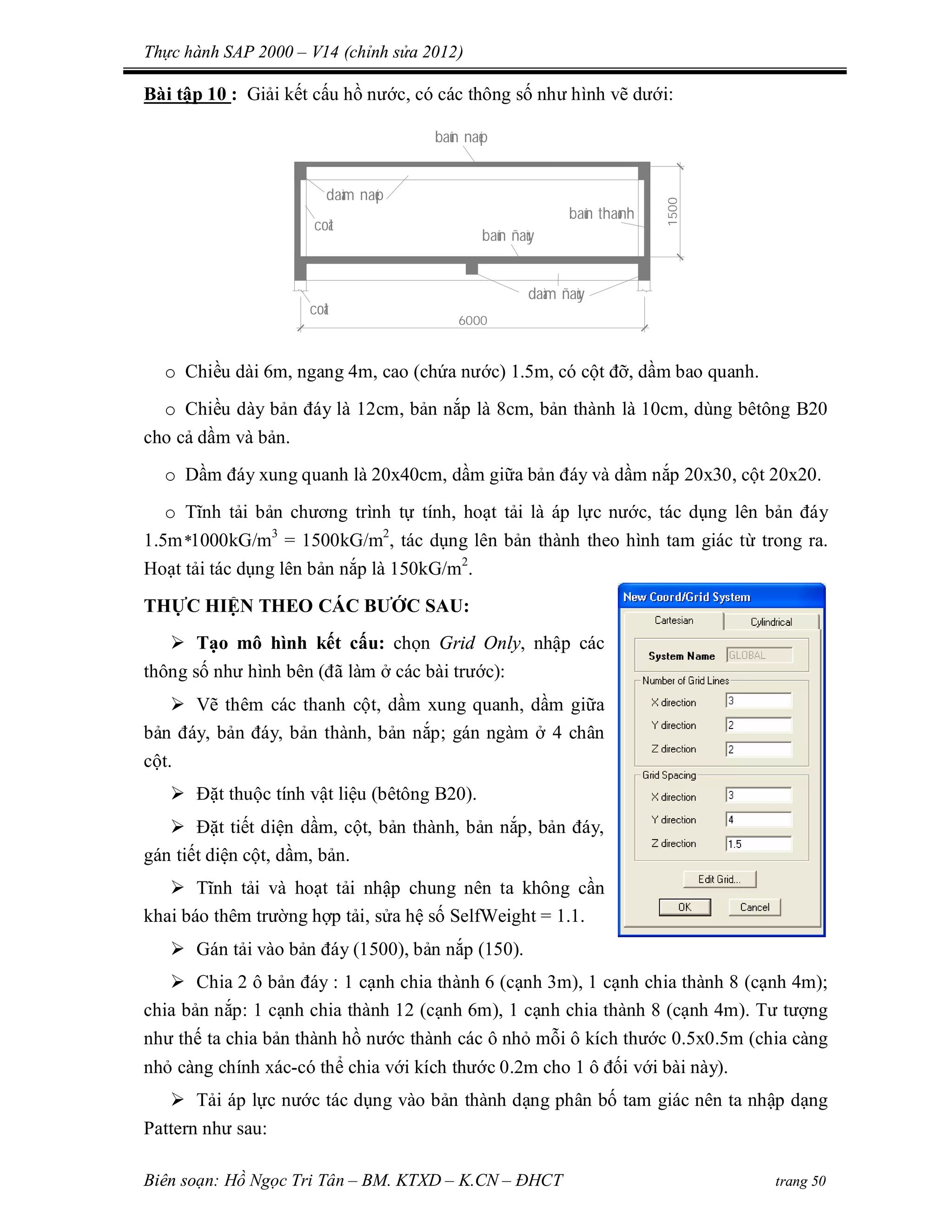Huong dan cac bai tap mau sap2000 v14 | PDF