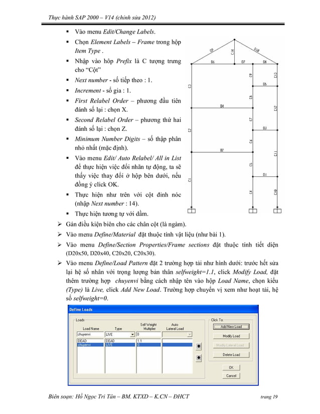 Huong dan cac bai tap mau sap2000 v14 | PDF
