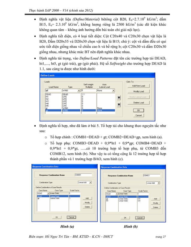 Huong dan cac bai tap mau sap2000 v14 | PDF