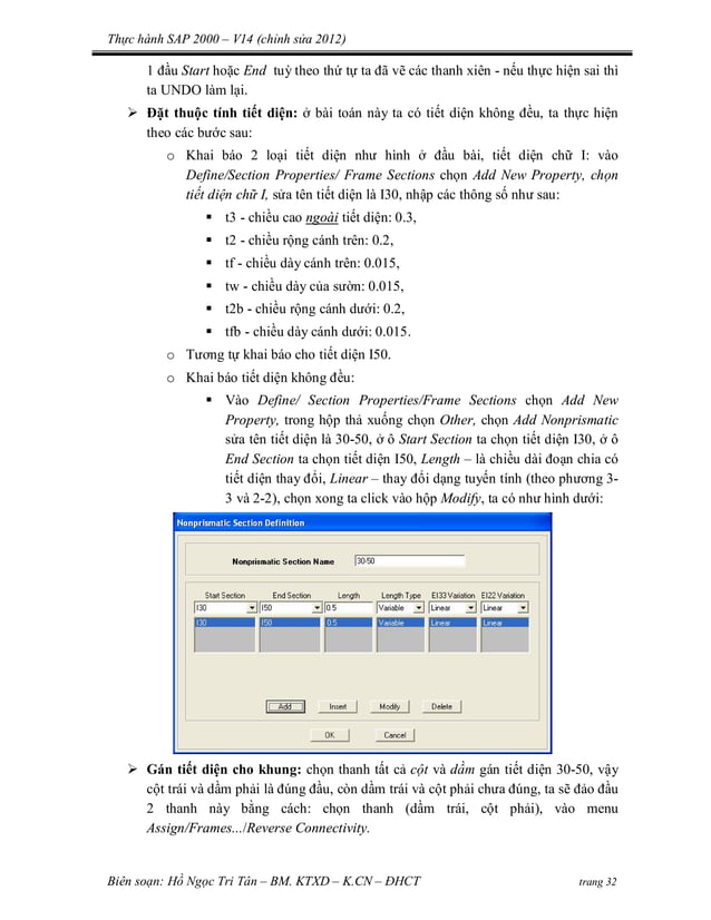 Huong dan cac bai tap mau sap2000 v14 | PDF