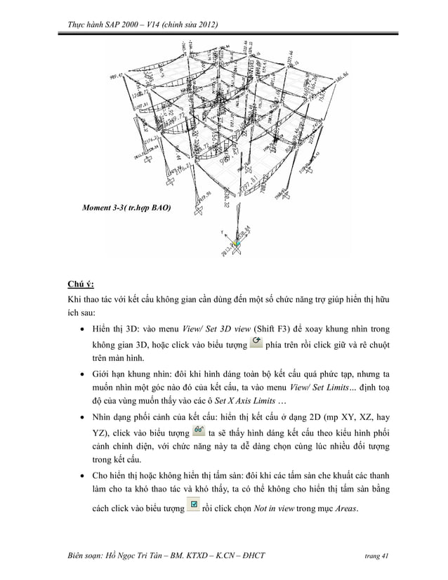 Huong dan cac bai tap mau sap2000 v14 | PDF