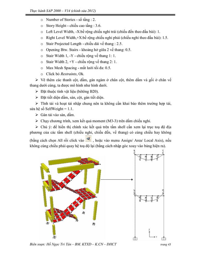 Huong dan cac bai tap mau sap2000 v14 | PDF