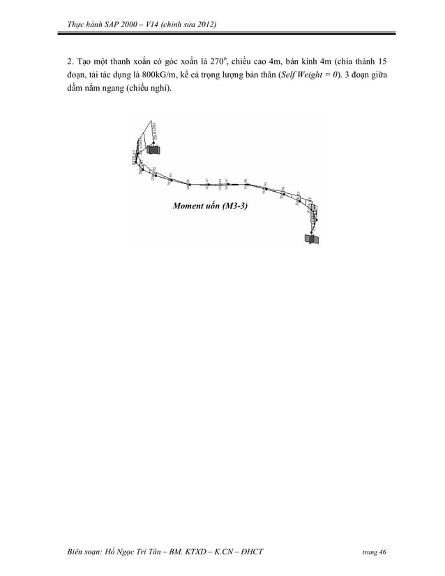 Huong dan cac bai tap mau sap2000 v14 | PDF