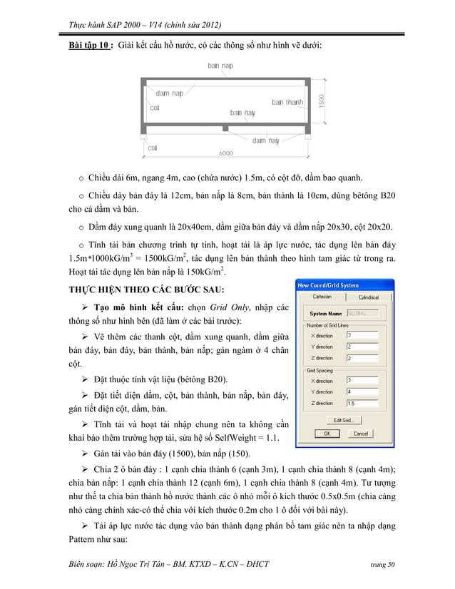 Huong dan cac bai tap mau sap2000 v14 | PDF