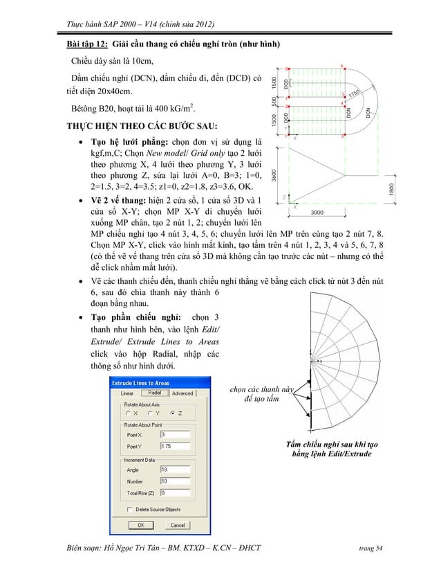 Huong dan cac bai tap mau sap2000 v14 | PDF