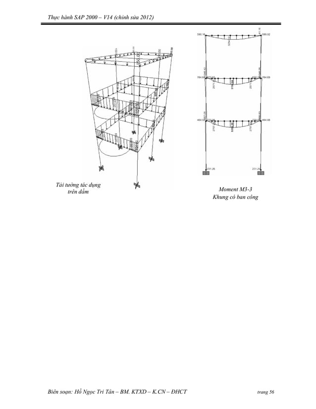 Huong dan cac bai tap mau sap2000 v14 | PDF