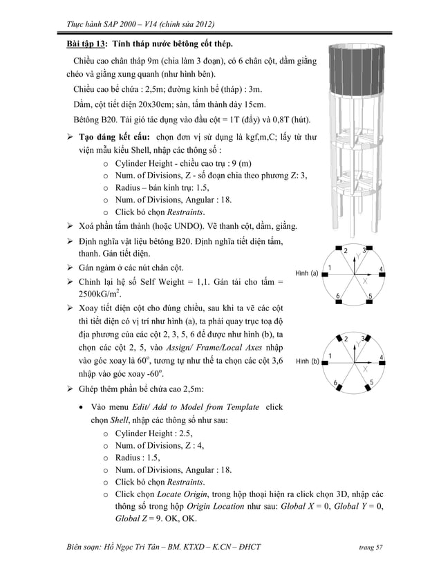 Huong dan cac bai tap mau sap2000 v14 | PDF