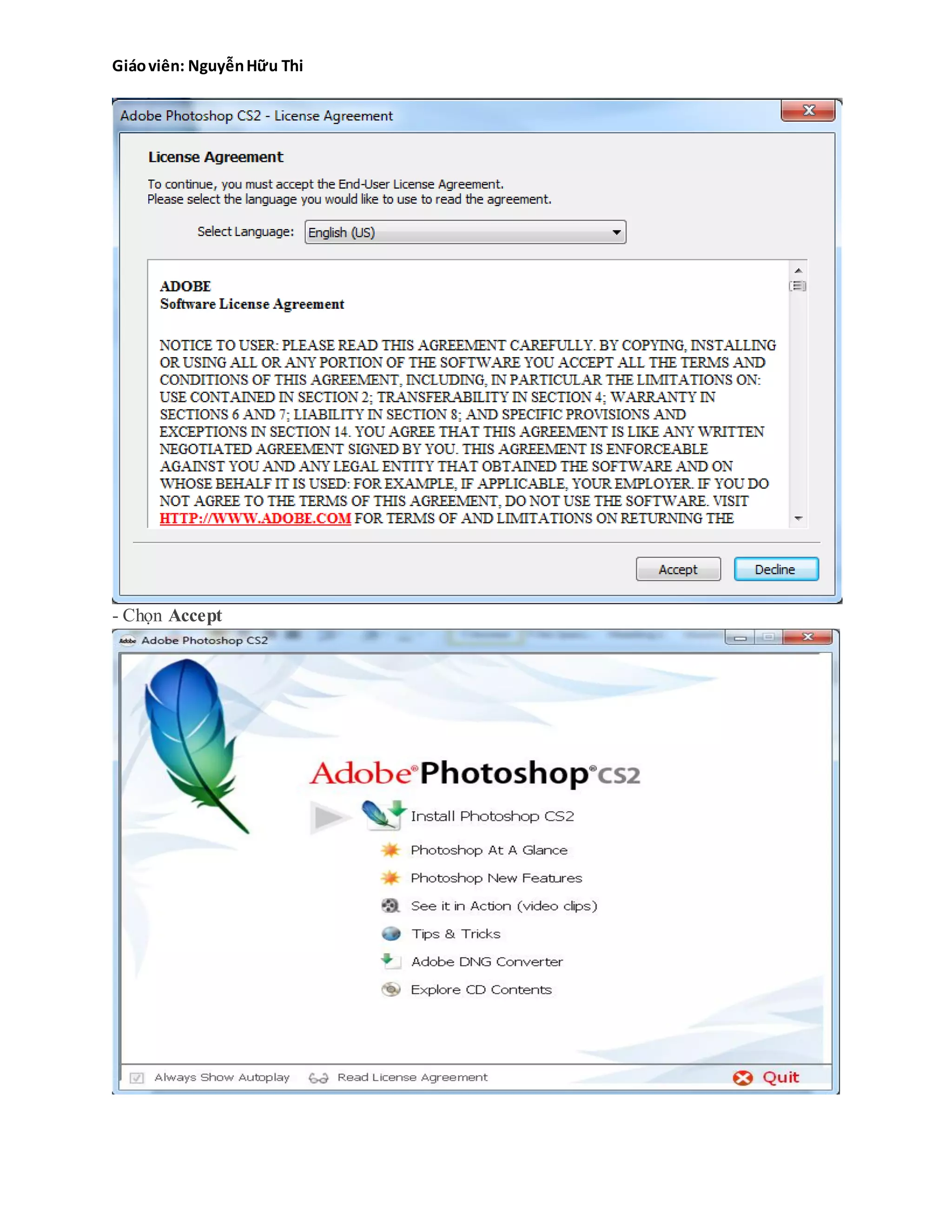 Huong dan cai photoshop cs2 | PDF