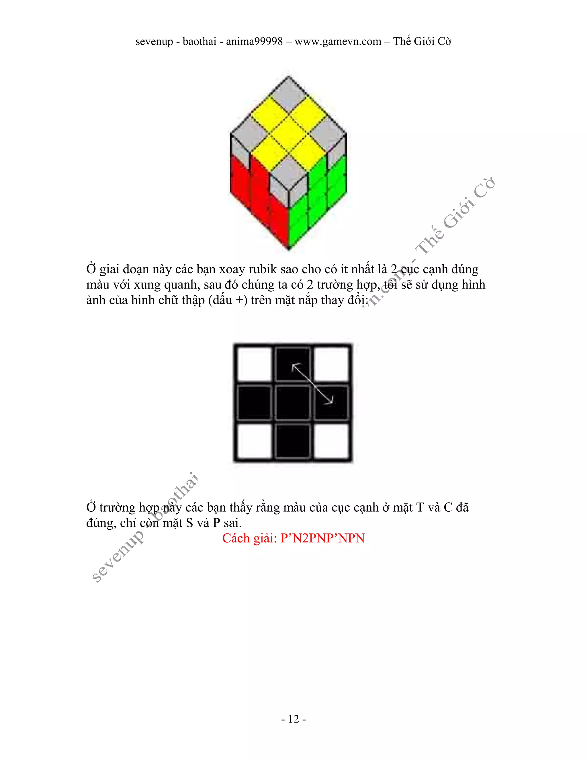 Huong dan choi rubik mot cach don gian | PDF