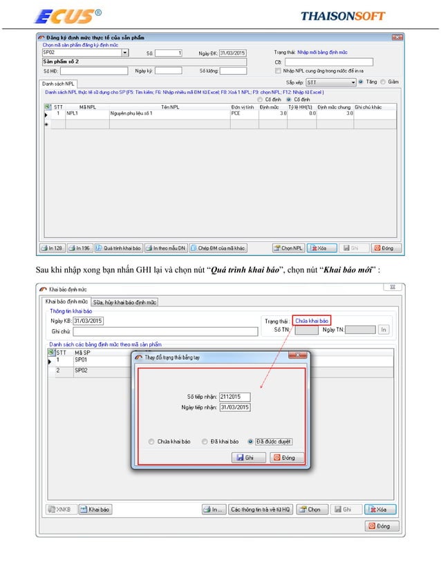 Huong dan chuyen trang thai tren ecus | DOC