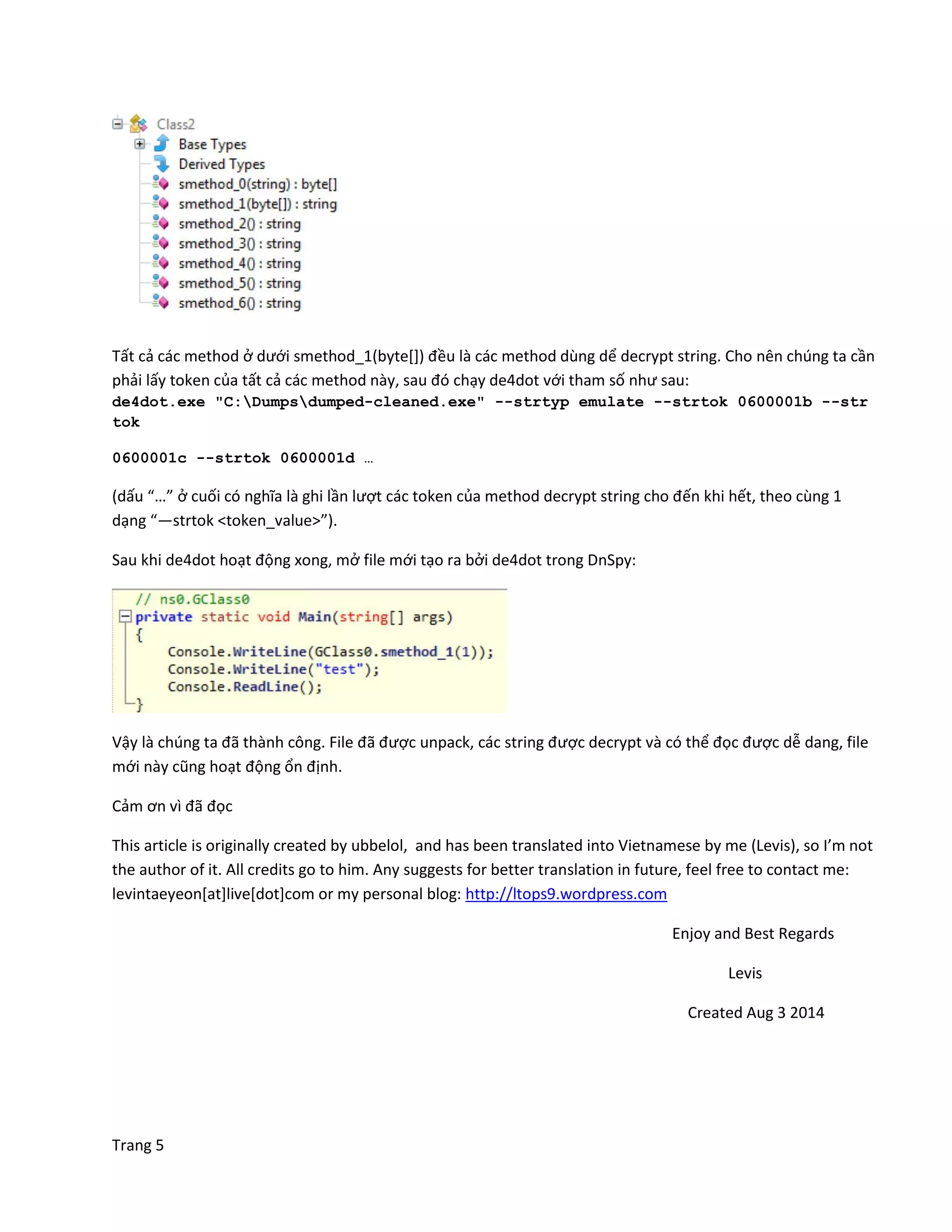 Hướng dẫn deobfuscate DotnetPatcher 3.1 - Bài dịch | PDF