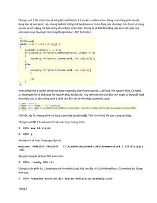 Hướng dẫn deobfuscate DotnetPatcher 3.1 - Bài dịch | PDF