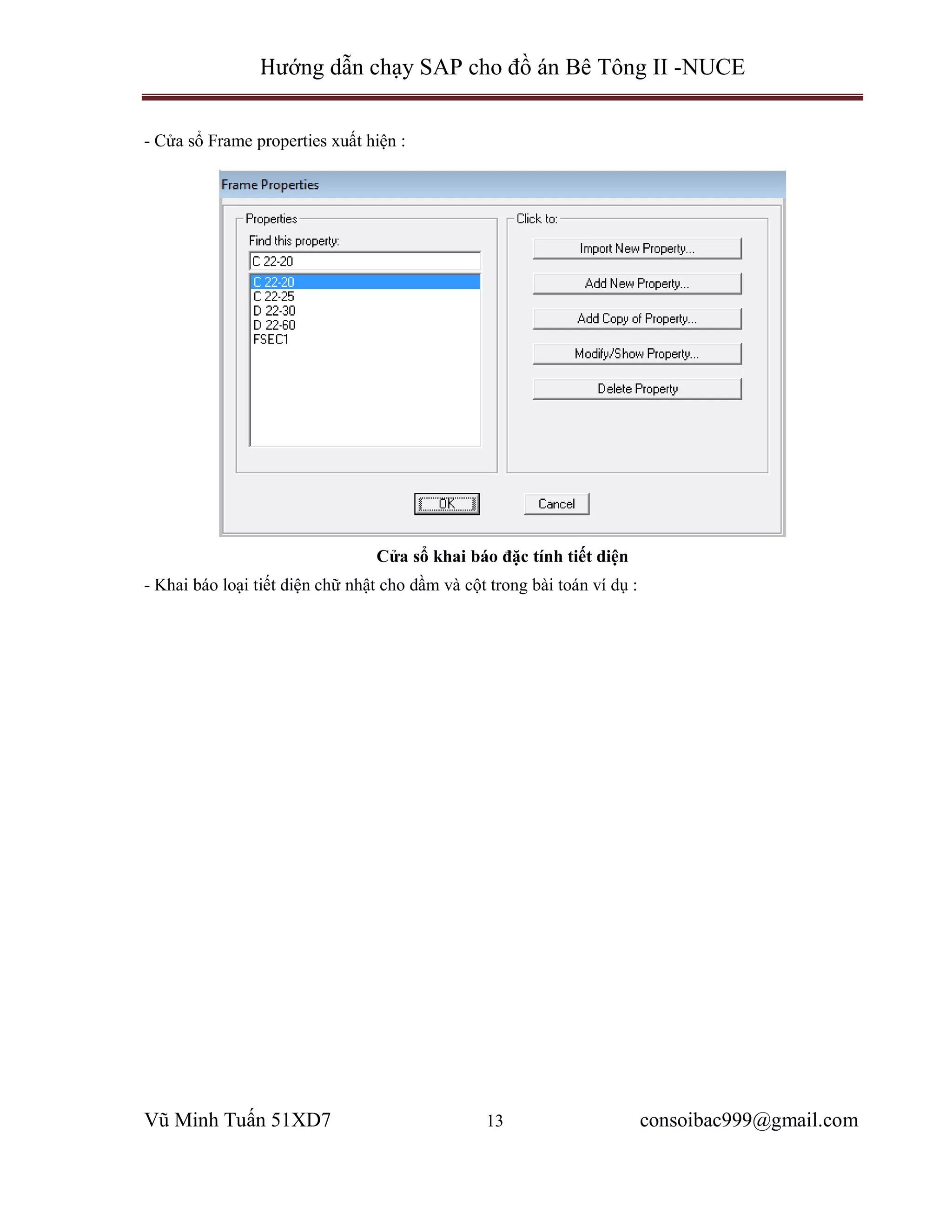 Huong dan do an be tong 2 voi sap2000 | PDF