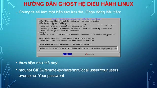 Huong dan ghost hdh linux qua g4 l | PPTX