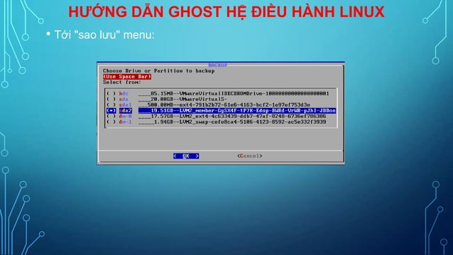Huong dan ghost hdh linux qua g4 l | PPTX