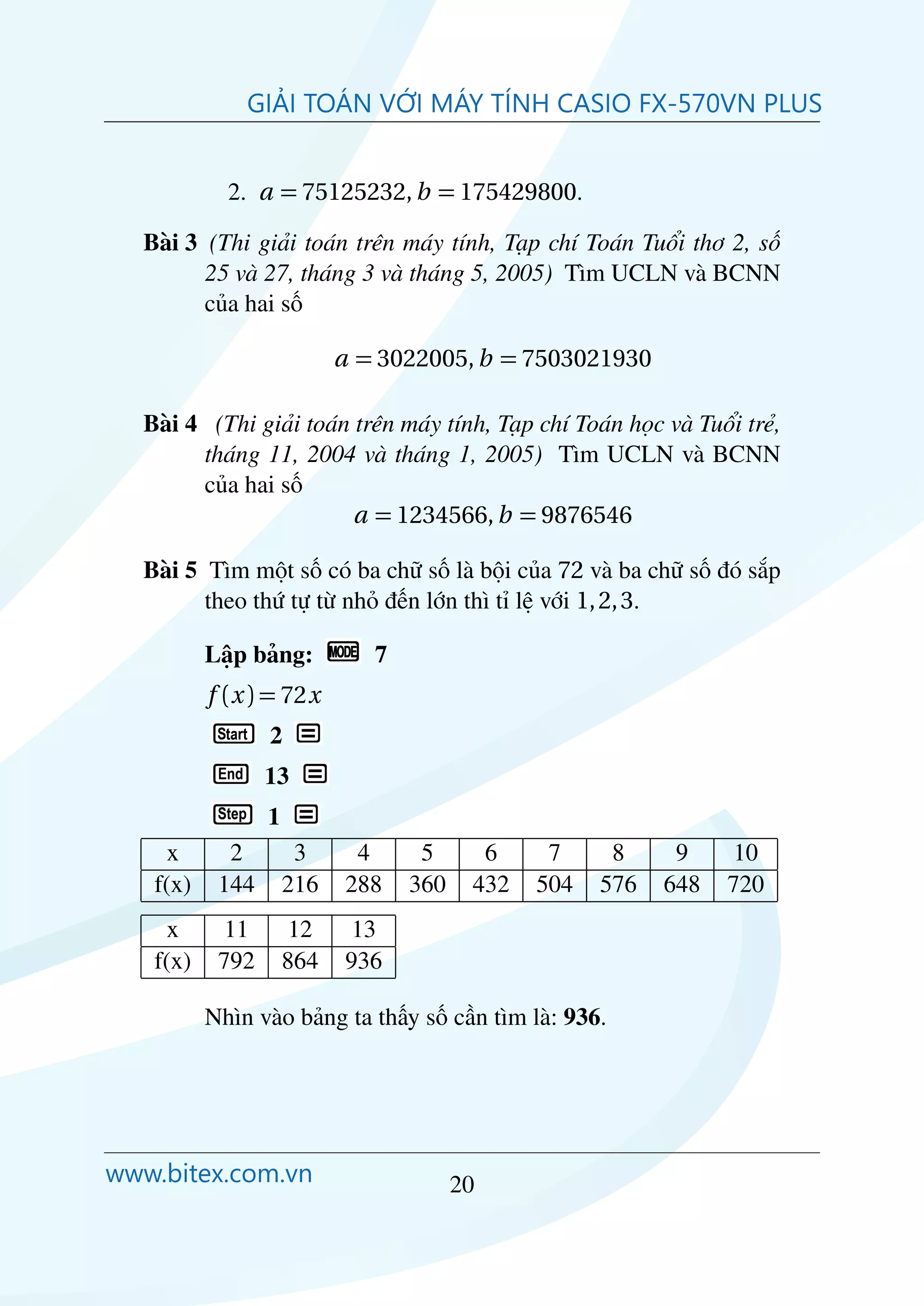 Hướng dẫn giải toán trên máy tính Casio fx-570VN PLUS | PDF