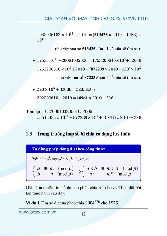 Hướng dẫn giải toán trên máy tính Casio fx-570VN PLUS | PDF