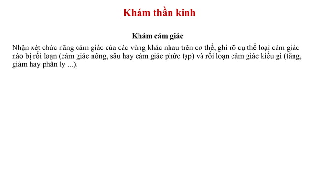 Hướng dẫn khám - làm bệnh án thần kinh | PPTX