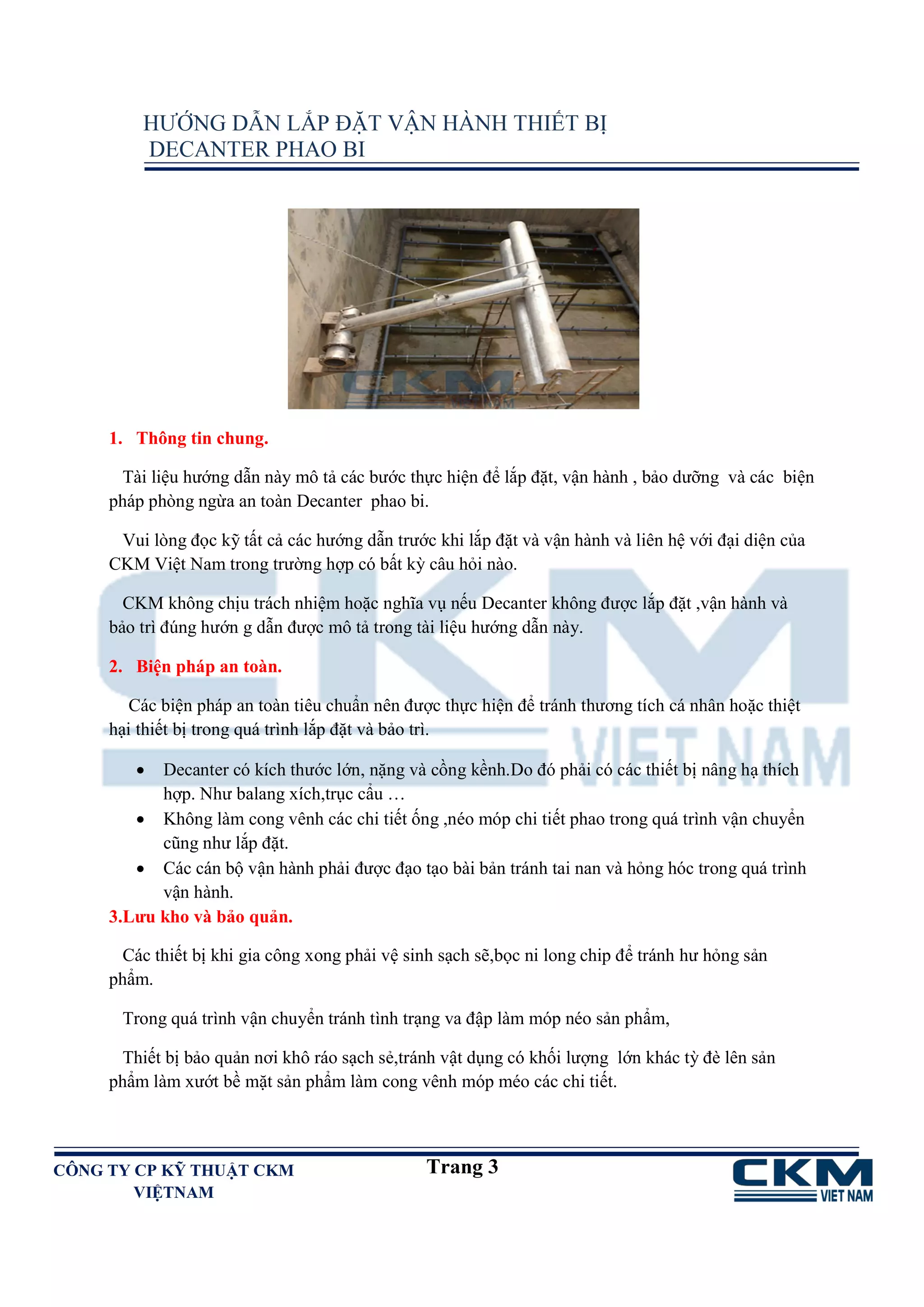 Huong dan lap dat decanter phao bi | PDF