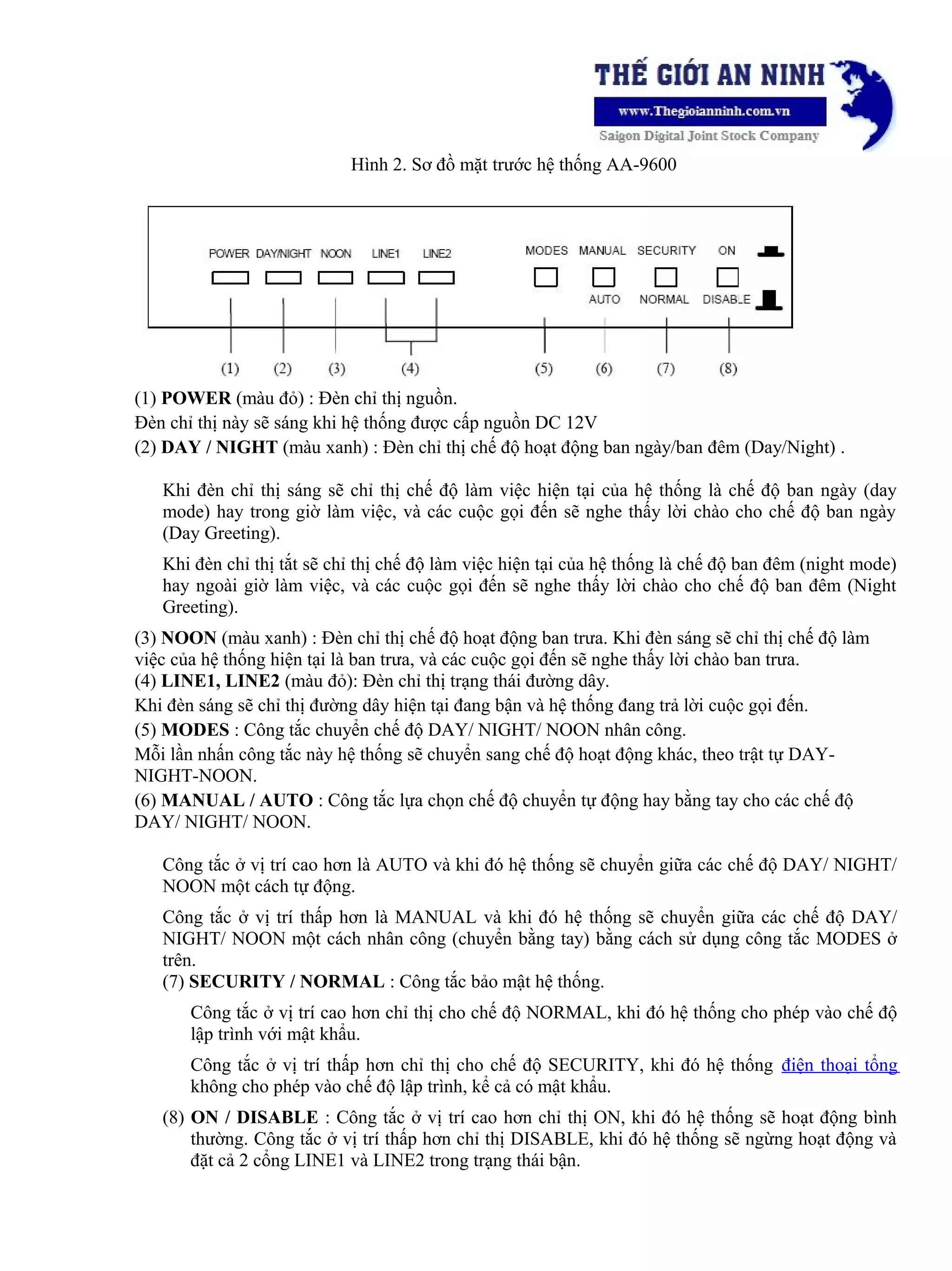 Huong dan lap dat lap trinh he thong dien thoai tong aa 9600a | PDF