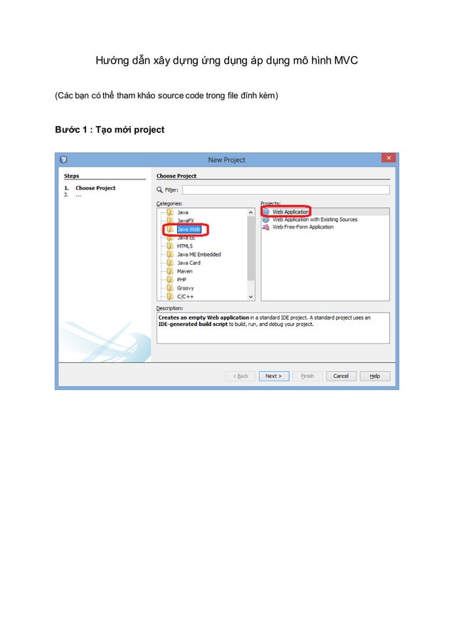 Hướng dẫn xây dựng ứng dụng web theo mô hình MVC bằng ngôn ngữ Java | PDF