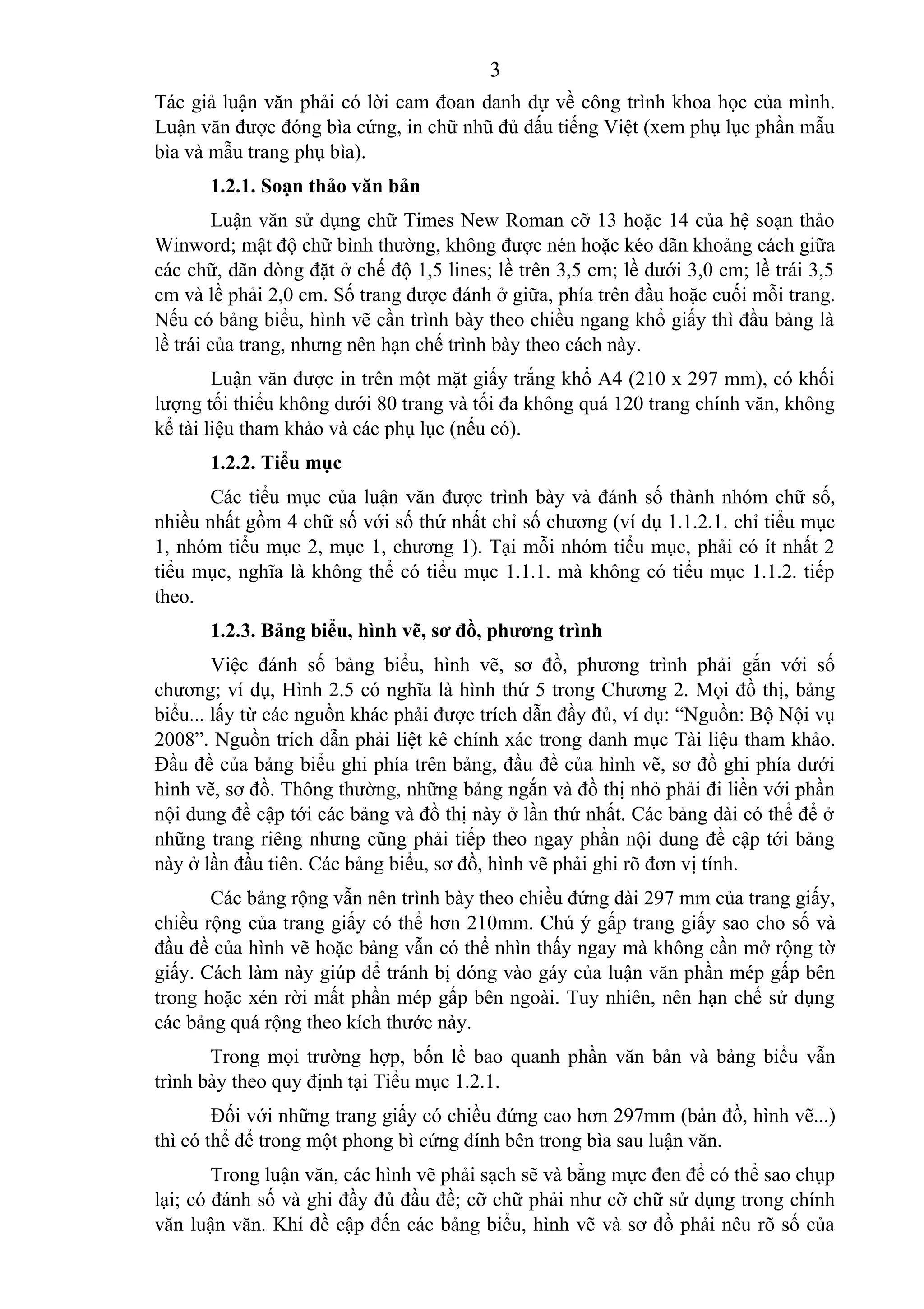 Huong dan quy cach trinh bay luan van | DOC