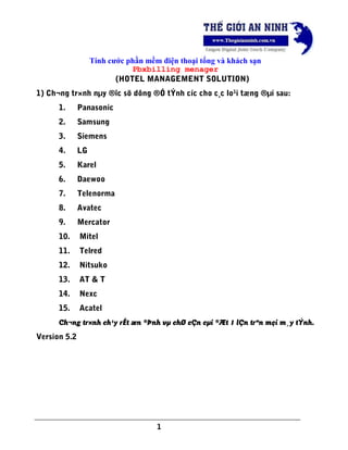 Huong dan su dung billing 5.2 | DOC