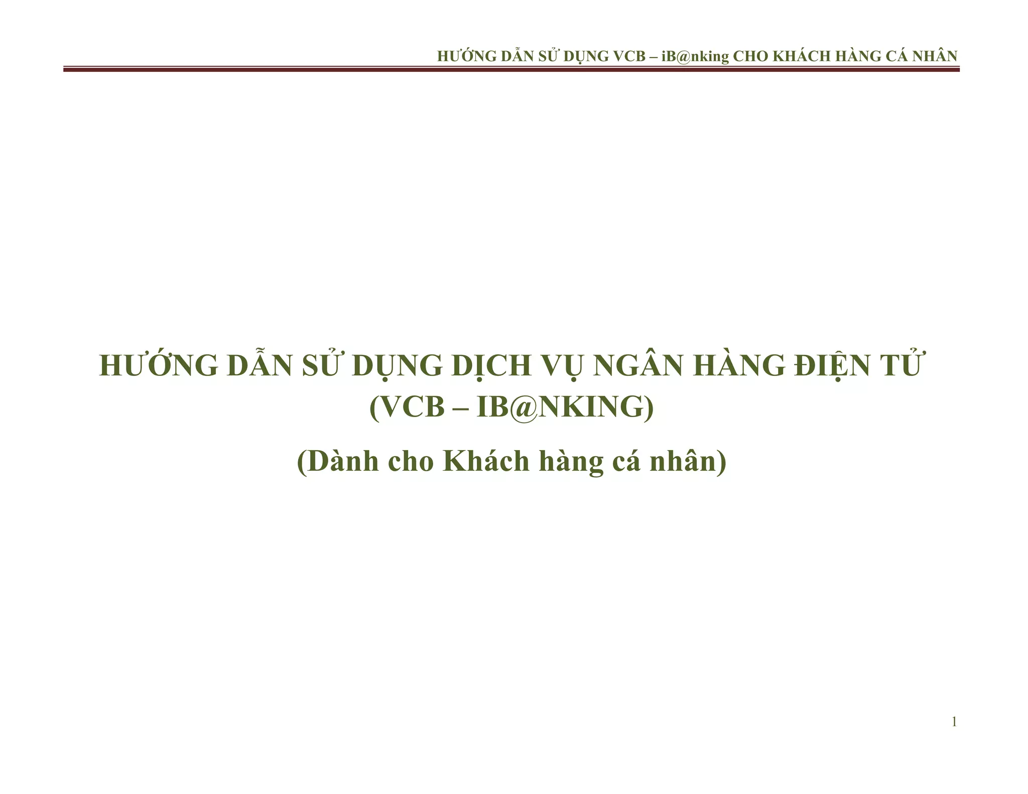 Huong dan su dung dich vu vcb i b@nking | PDF