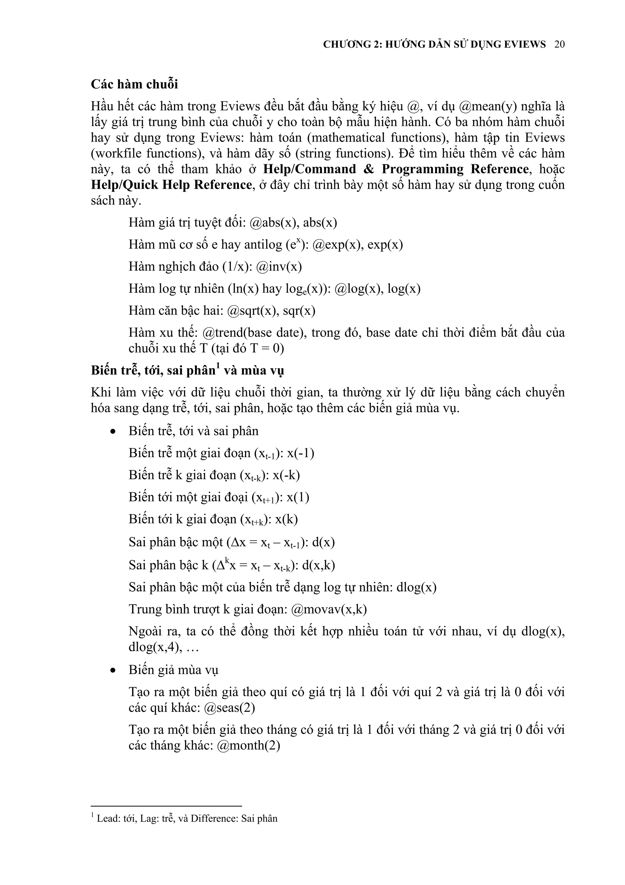 Huong dan su dung eviews 5.1 | PDF