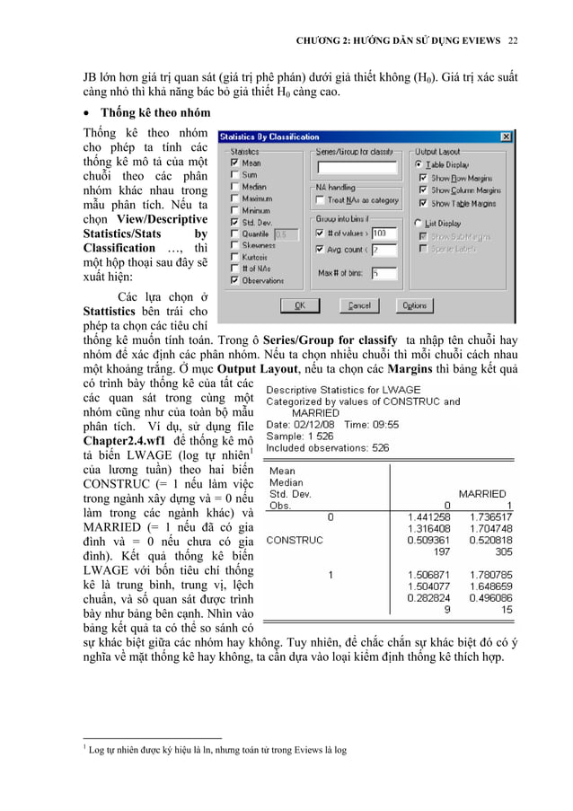 Huong dan su dung eviews 5.1 | PDF