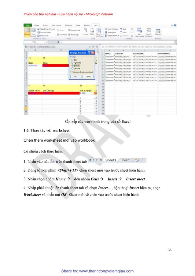 Hướng dẫn sử dụng Microsoft Excel 2010 | PPT
