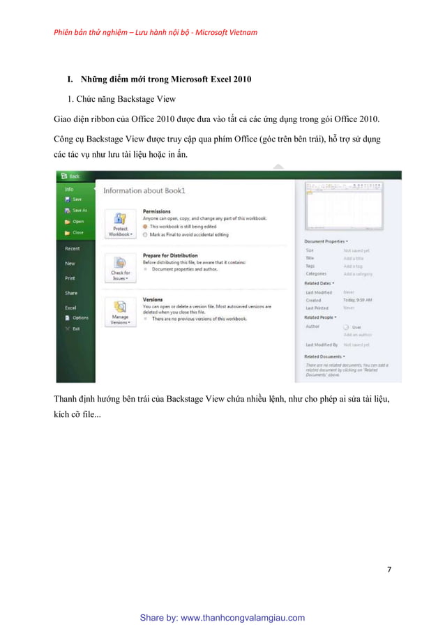 Hướng dẫn sử dụng Microsoft Excel 2010 | PPT