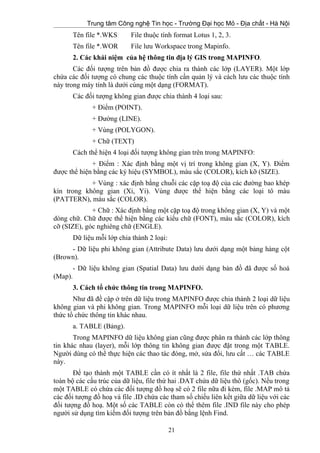 Huong dan su dung Mapinfo | PDF